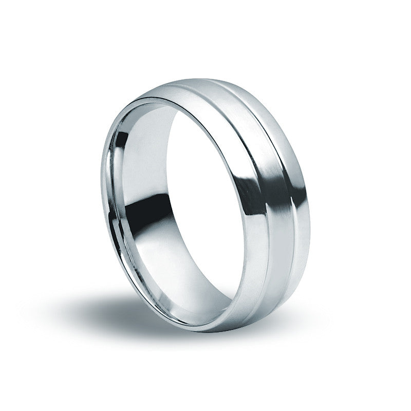 Stainless Steel Round Edged Ring – Zaffre Jewellery