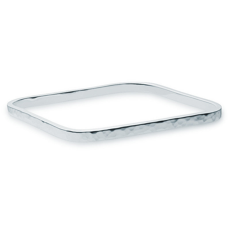 Sterling Silver Square Aqueuse Bangle - Zaffre Jewellery