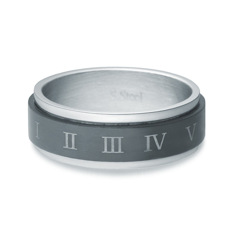 Stainless Steel Spinning "Numeri" Ring – Zaffre Jewellery